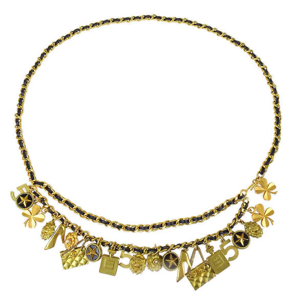 CHANEL | Accessories | Chanel Icon Chain Waist Belt 94p Small Good 2861 ...